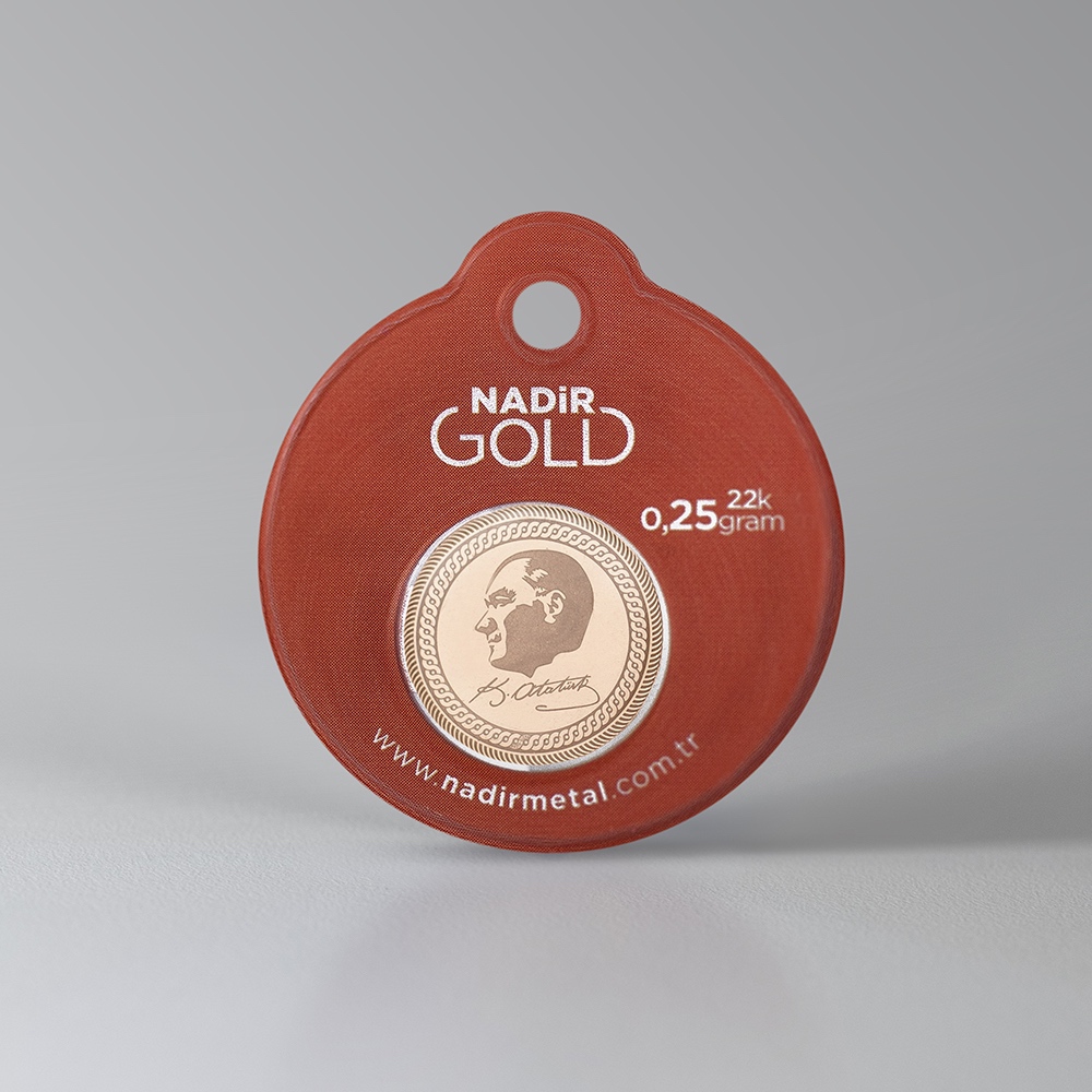 916K 0.520 ct 916 Gold Bullion Bar | NADIRGOLD040 - Turkish Jewellery