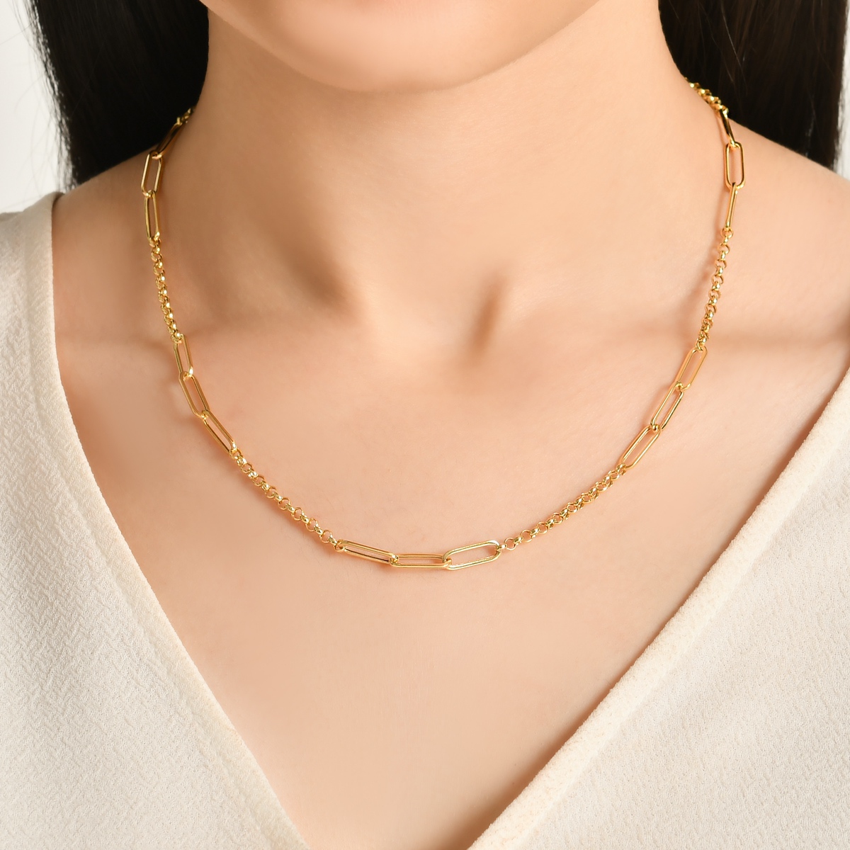 14K Gold Chain Necklace | TACKNL-35 - Turkish Jewellery
